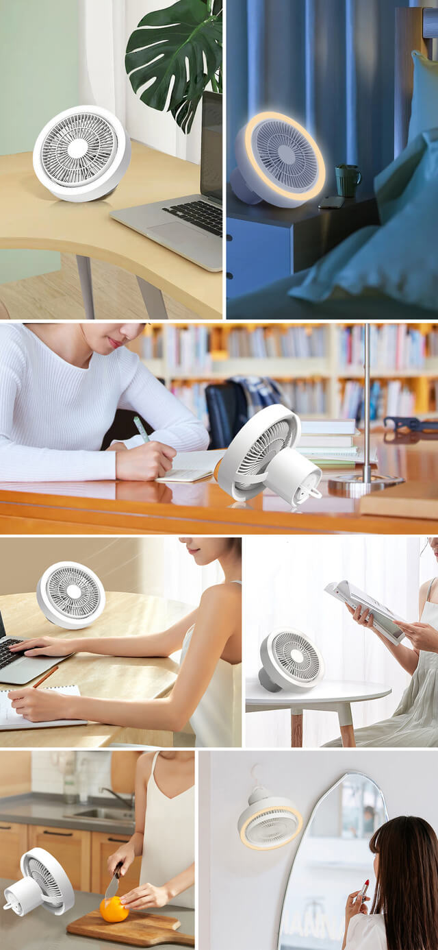 LEDライト付多機能ポータブル扇風機 | sanmibest｜サンミベスト